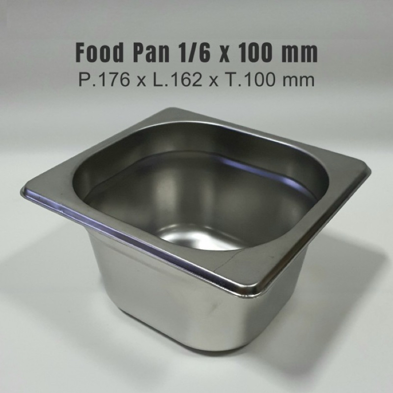Jual GASTRONOM FOOD PAN 1/6 TINGGI 100MM STAINLESS STEEL | Shopee Indonesia