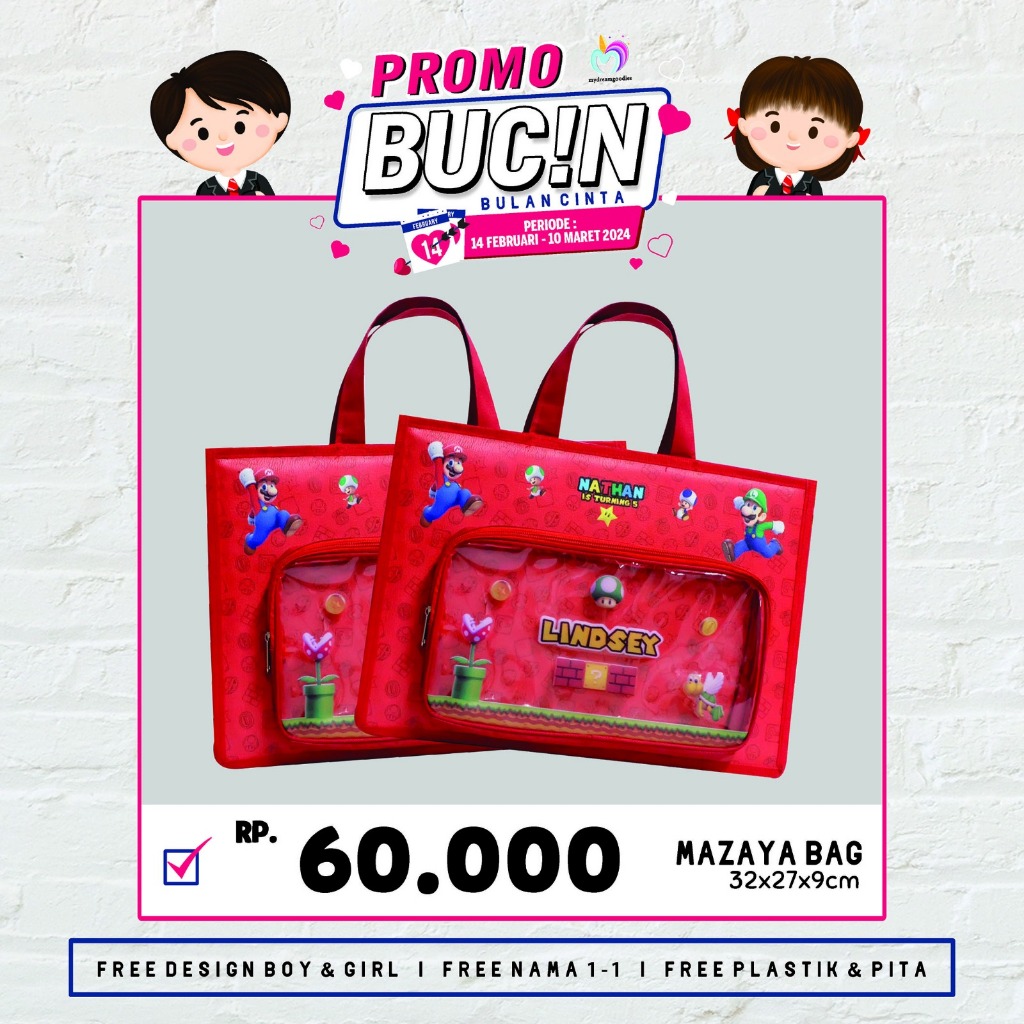 Jual Mazaya Bag / SOUVENIR ULTAH ANAK CUSTOM / TAS LES ANAK / TAS MAP ANAK / MAP FOLDER / TAS ...