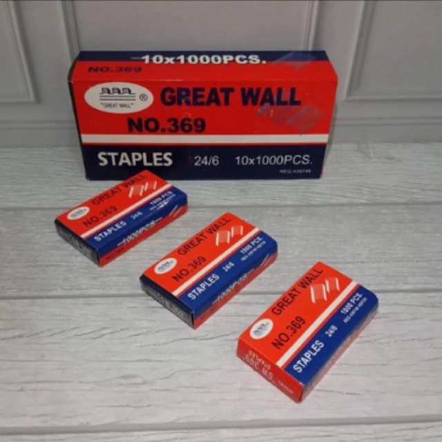Jual ISI STAPLES GREAT WALL BESAR NO.369 ORIGINAL | Shopee Indonesia