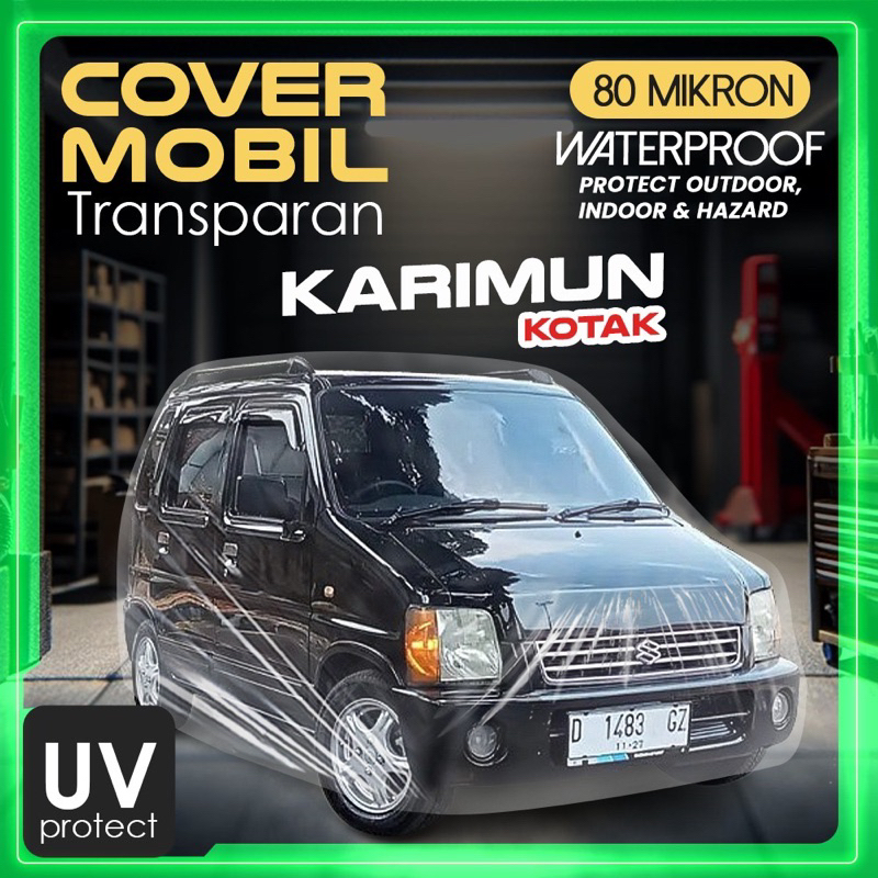 Jual COVER MOBIL TRANSPARAN 80MIKRON KARIMUN KOTAK WATERPROOF OUTDOOR ...