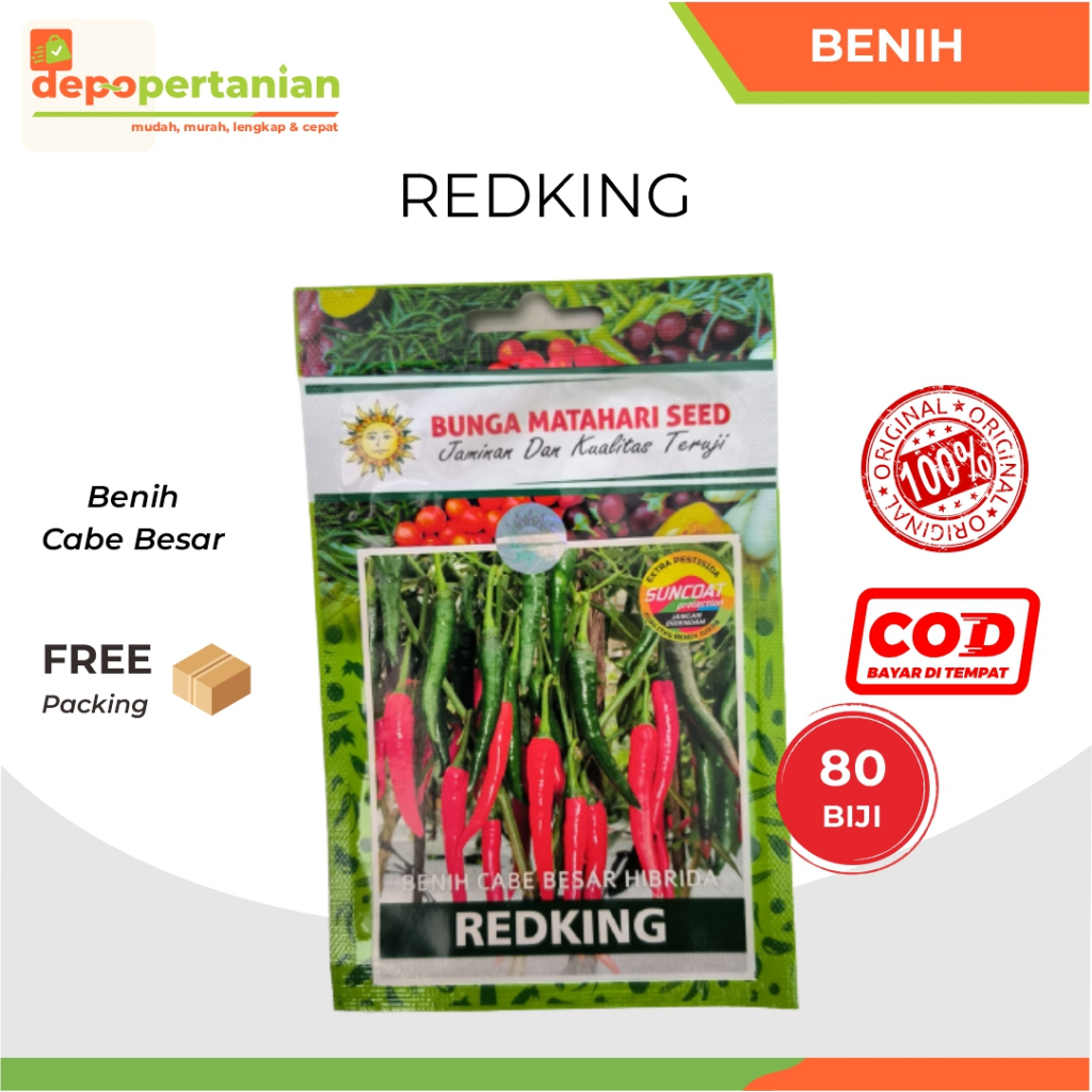 Jual Depo Pertanian - Benih Cabe Redking isi 80 Biji Bibit Cabai Merah ...