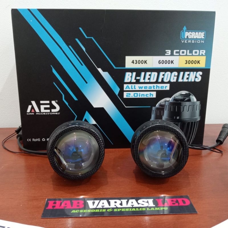 Jual Foglamp AES Mini 2 inch 45w 3 Warna lampu kabut LED Innova ...