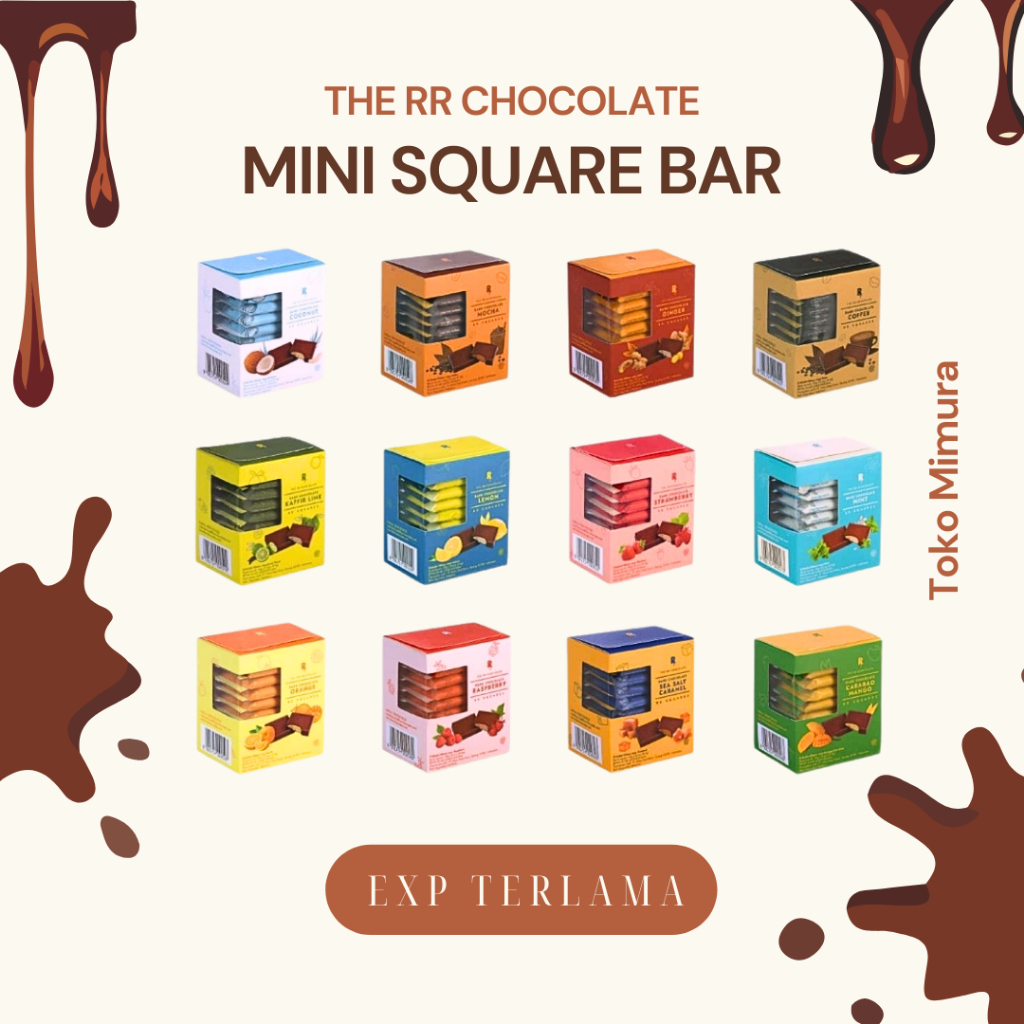 Jual The RR Chocolate Square 9gr x 10pcs Dark Cokelat Premium EXP ...