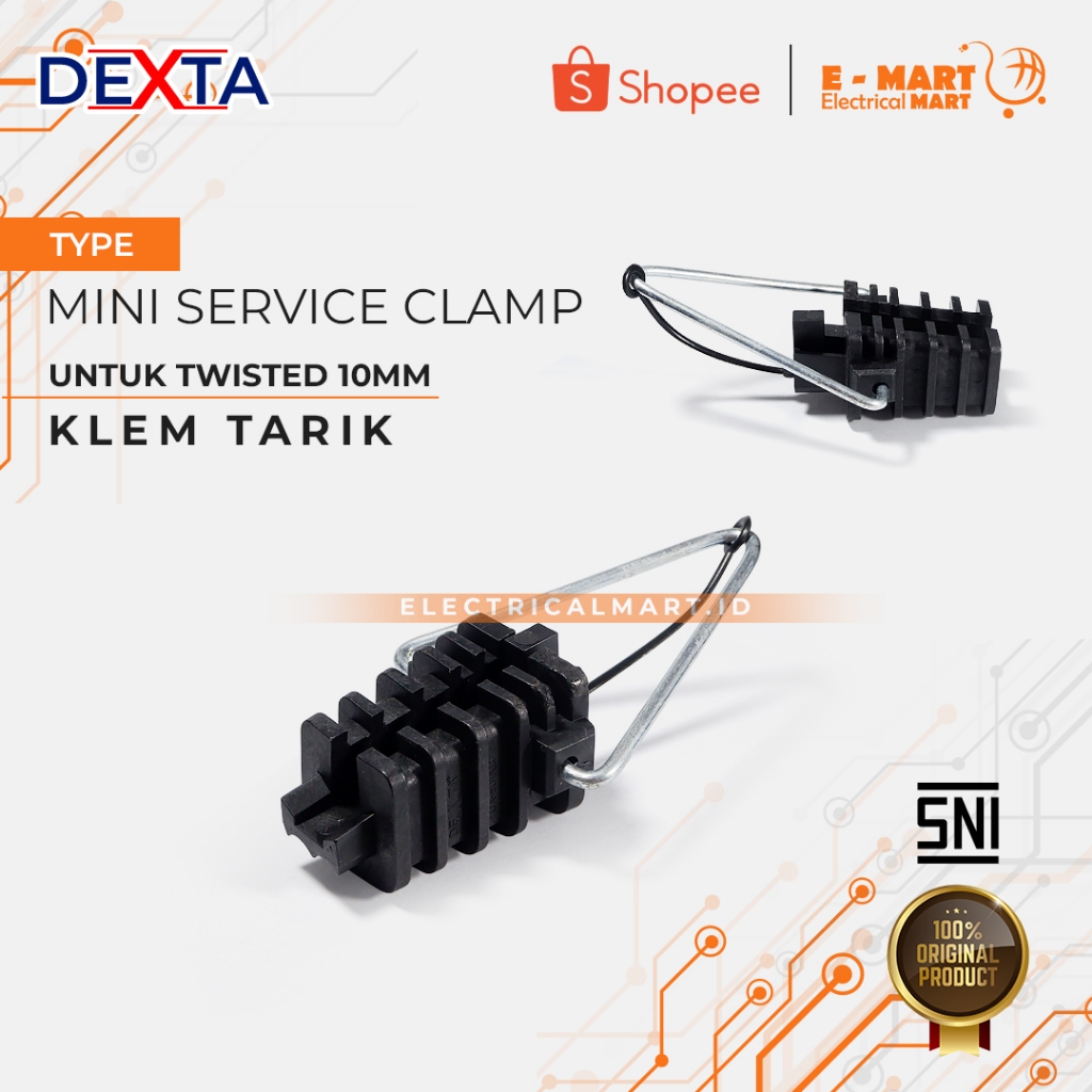 Jual Dexta Service Clamp Twisted Cable 10mm Kabel SR PLN 2x10mm Tarikan ...