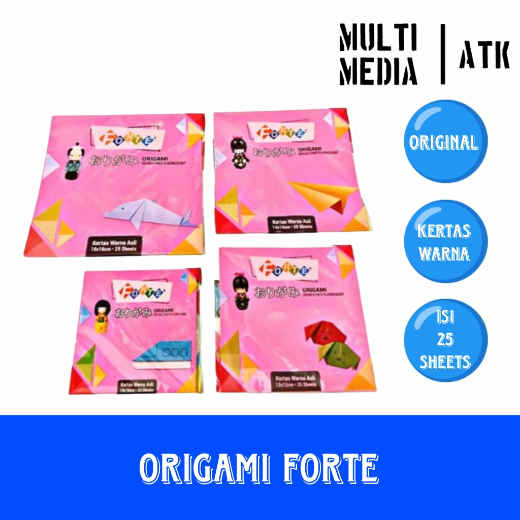 Jual ORIGAMI FORTE / KERTAS ORIGAMI LIPAT FORTE / UKURAN 10X10 12X12 ...