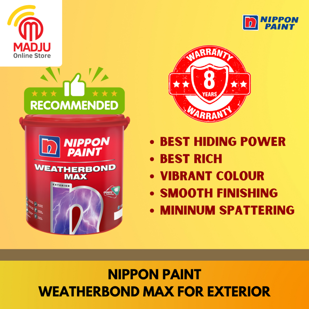 Jual Nippon Paint WEATHERBOND MAX Cat Tembok Exterior Ultra PREMIUM 100 ...