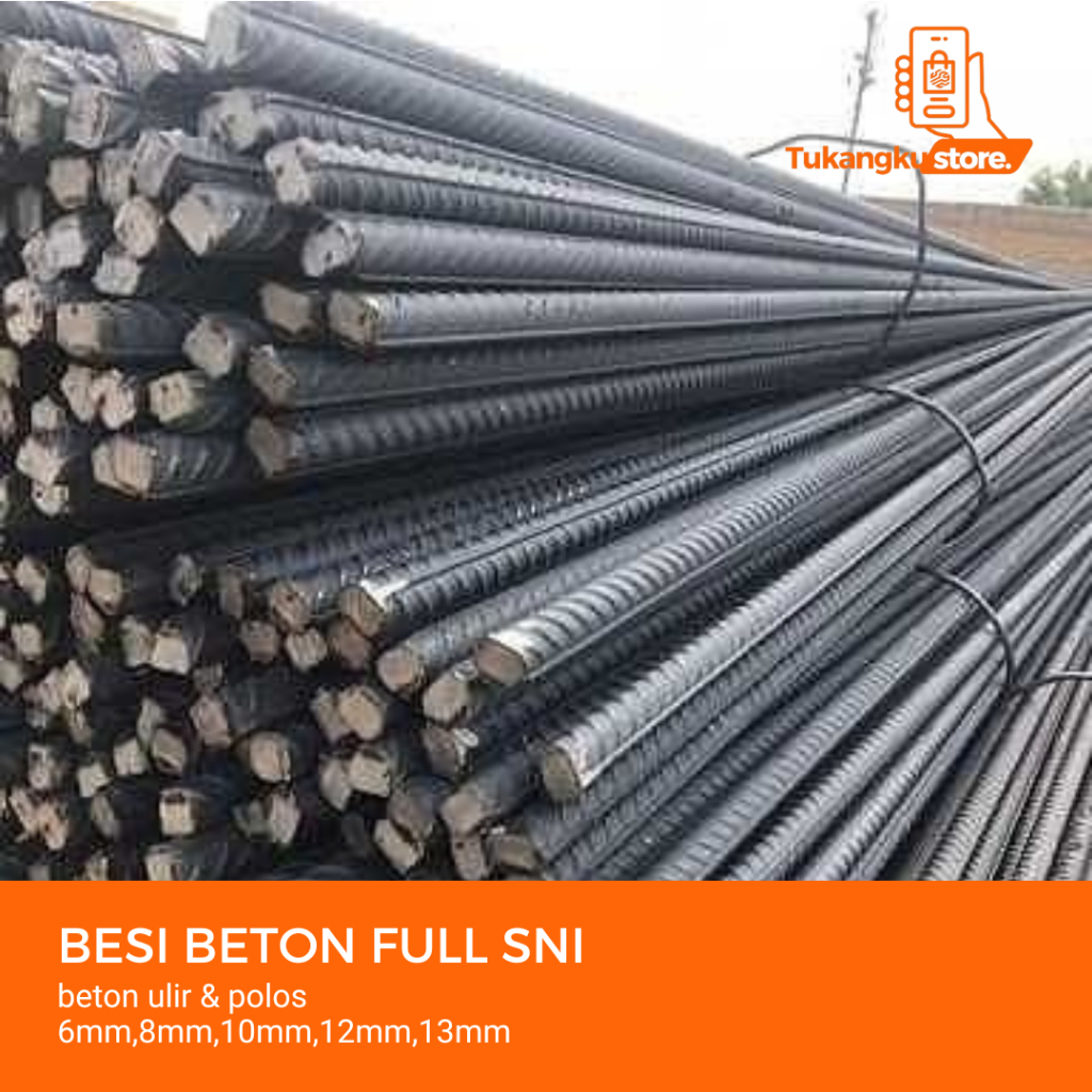 Jual BESI BETON | FULL | SNI 6MM, 8MM 10MM, 12MM, 13MM | BETON ULIR DAN POLOS KHUSUS AREA ...