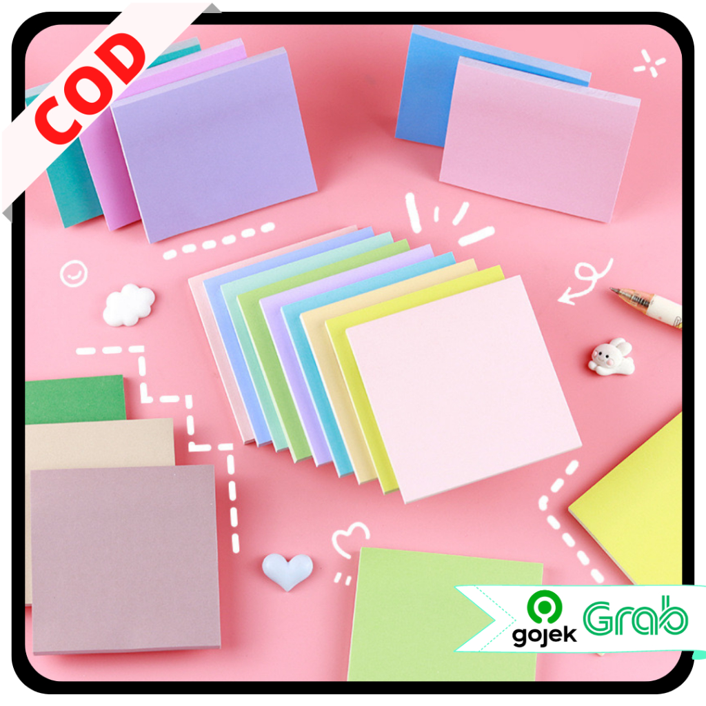 Jual KAISSO - STICKY NOTES MEMOPAD PERSEGI MOTIF POLOS MULTIFUNGSI ...