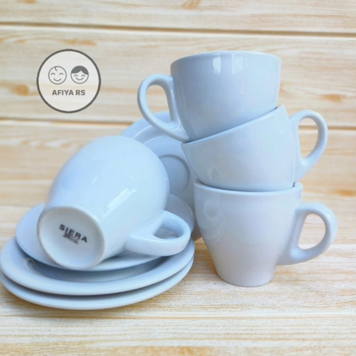 Jual Cangkir Espresso Keramik Tipe Farve Putih Polos Premium Quality ...