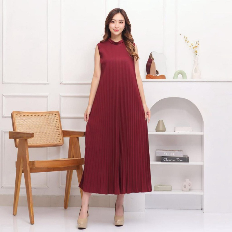 Jual Dress Inner Plisket Tanpa Lengan Hyget Premium - Inner Gamis ...