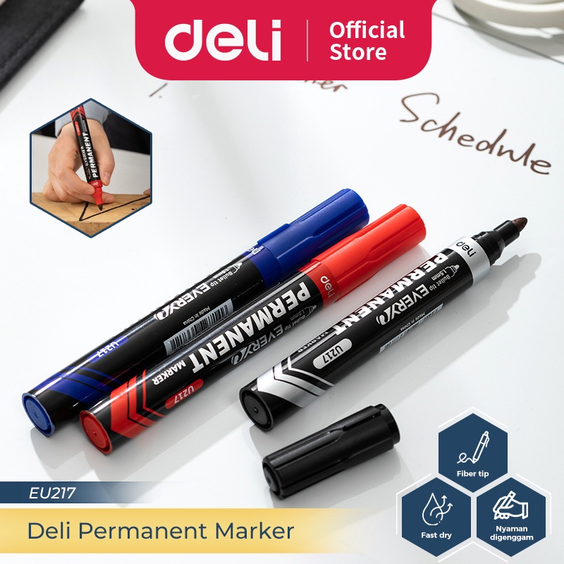 Jual Deli Permanent Marker / Spidol Permanen Tinta Tidak Bisa Dihapus 1 ...