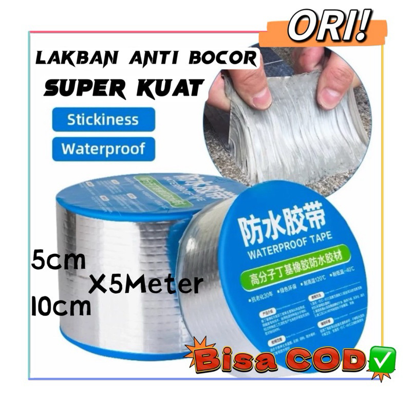 Jual Sprintt - Lakban Anti Bocor 5M 3M Lem Anti Air Aluminium Foil Butyl Super Waterproof ...