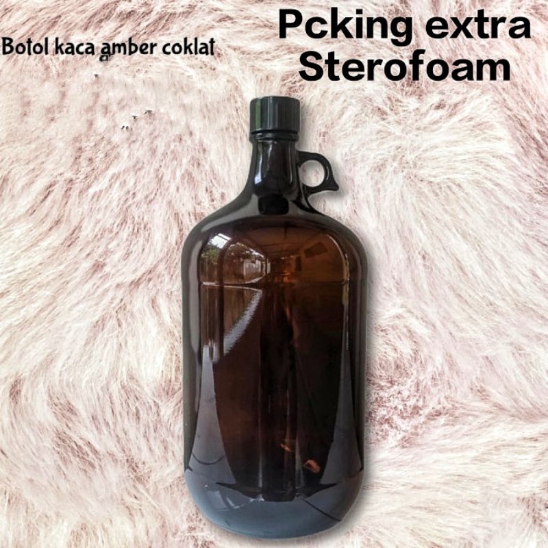 Jual BOTOL KACA AMBER 4000ML BOTOL COKLAT 4LITER TEMPAT PARFUM | Shopee ...