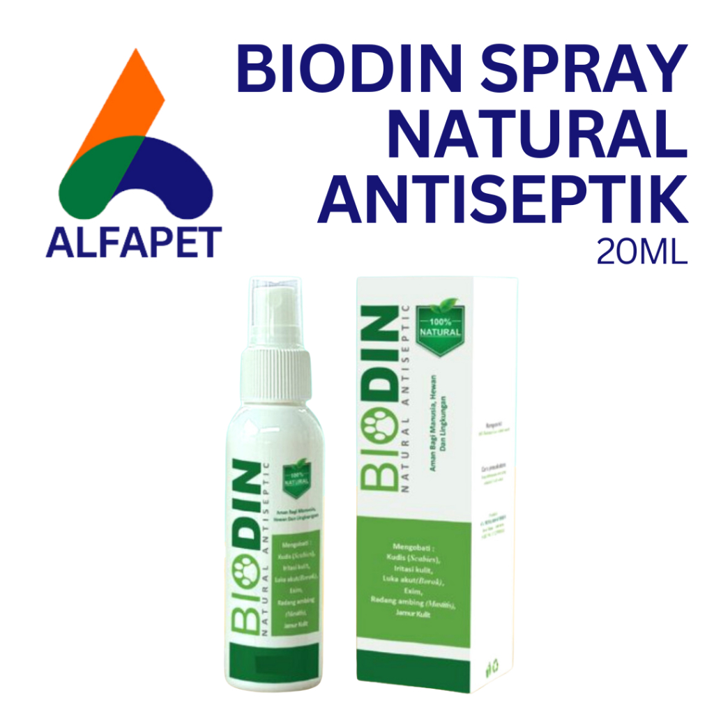 Jual Biodin spray antiseptik luka hewan 20ml | Shopee Indonesia