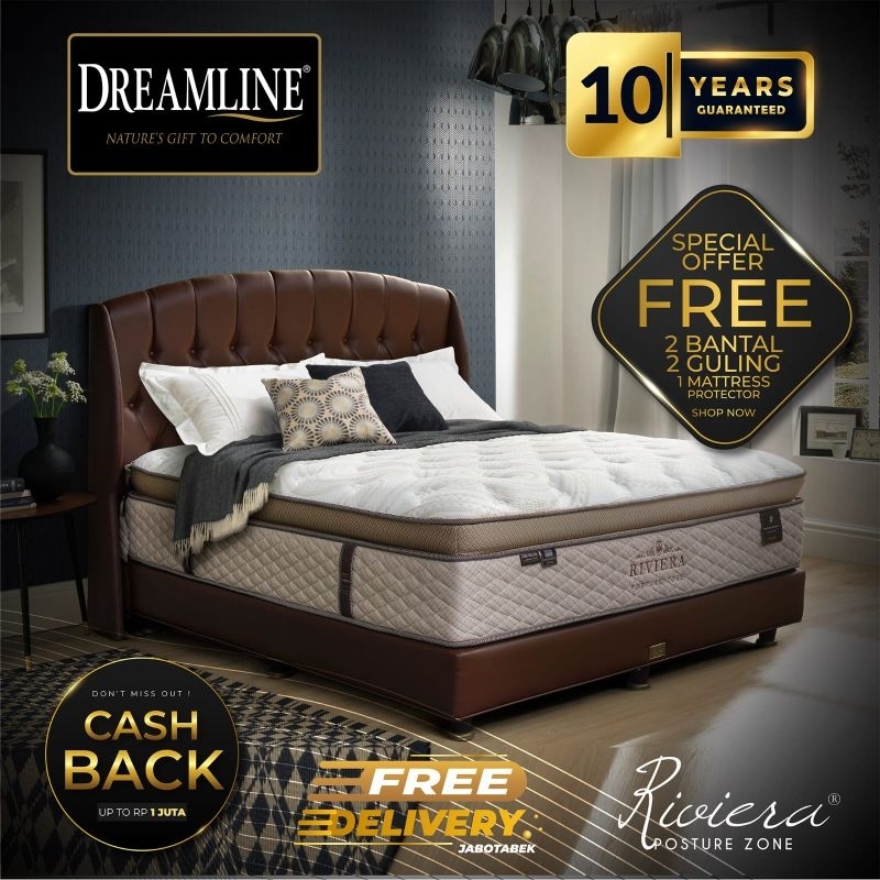 Jual Dreamline set spring pocket latex Riviera | Shopee Indonesia