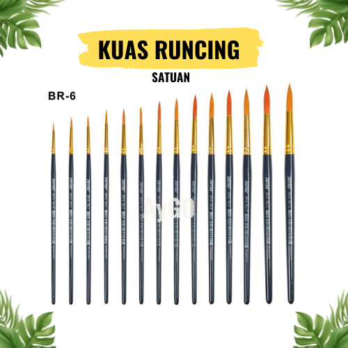 Jual B-6 KUAS SATUAN JOYKO / KUAS SATUAN RUNCING / PER PCS | Shopee ...