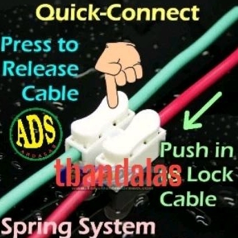 Jual Quick Connect 2 Wire Connector SpringTerminal Sambungan Kabel ...