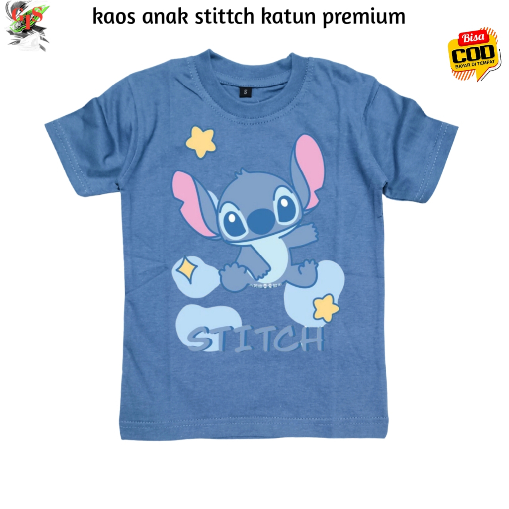 Jual Baju Kaos Distro Anak Laki Laki dan Perempuan Karakter Stich Keren ...