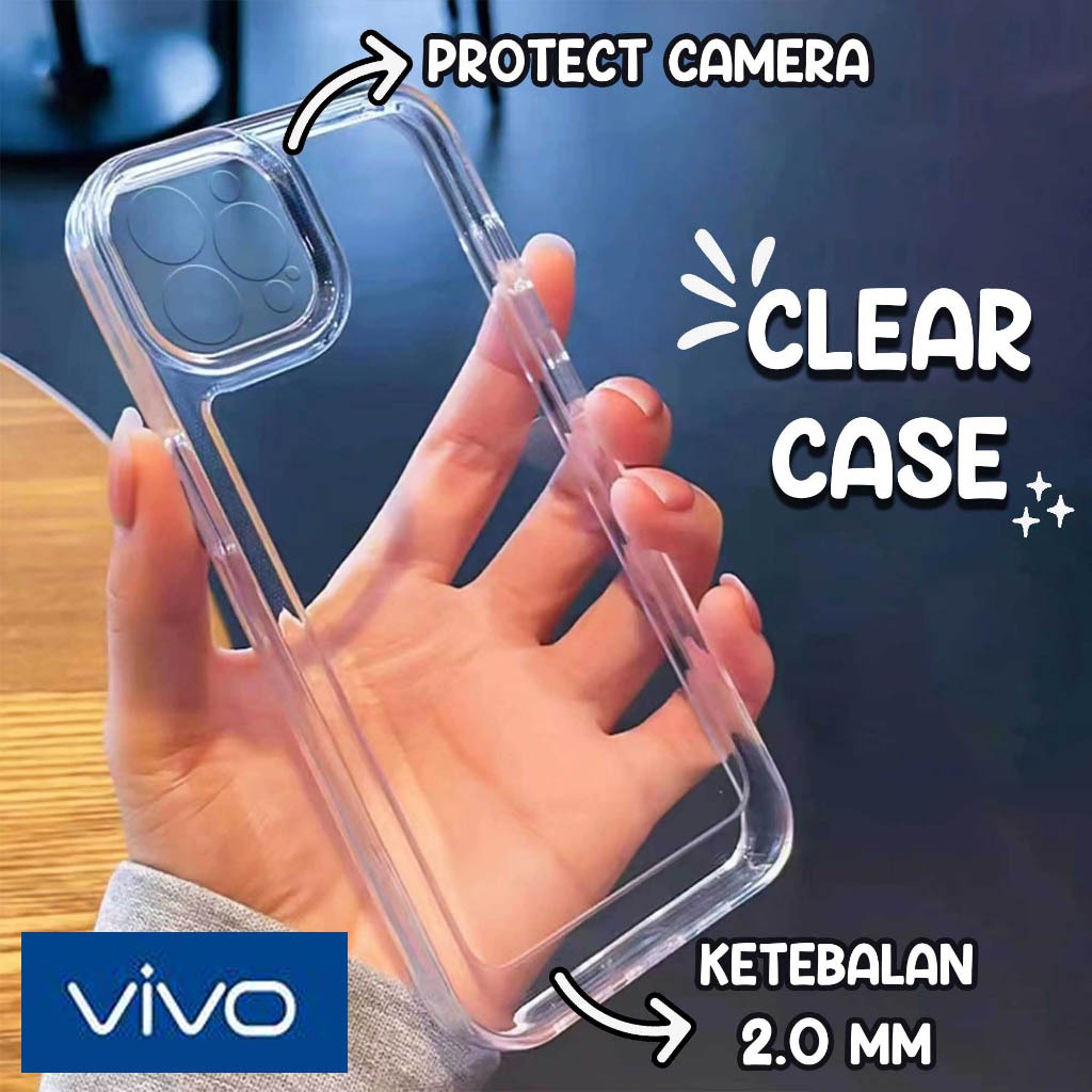 Jual Case Bening Tebal Vivo Y28 V30 V30 PRO Y18 Y100 Y03 Y17S Y16 Y36 Y20 Y12S Y02 Y02S Y22 Y91 ...
