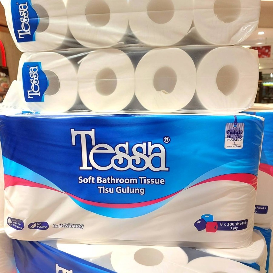Jual Tessa 8 roll Soft Bathroom Tissue - Tisu Gulung Toilet | Shopee ...