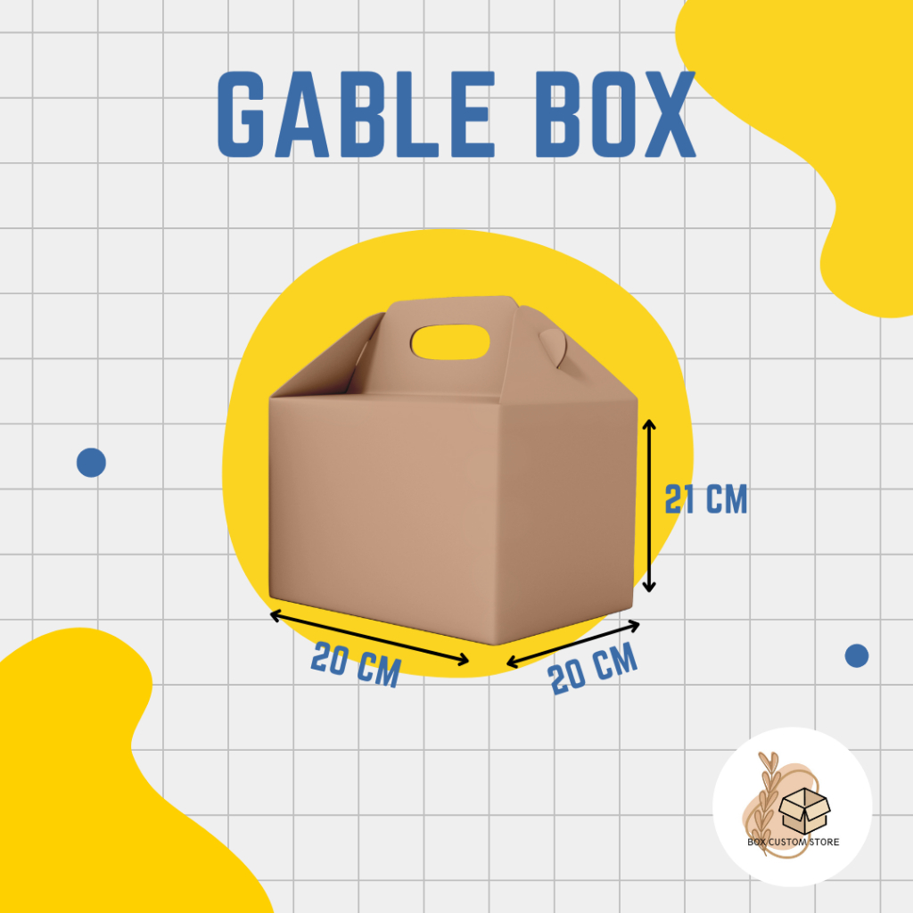 Jual Kardus / Box Packing - Die Cut Gable Box / Box Hampers / Box Kue ...