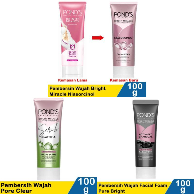 Jual POND PENCUCI MUKA FACIAL FOAM MUKA SEMAKIN GLOWWING 100 ML ...