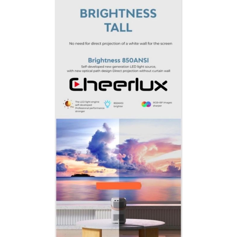 Jual Proyektor Cheerlux C20 Android Wifi 3200 Lumens 1080P Bluetooth ...