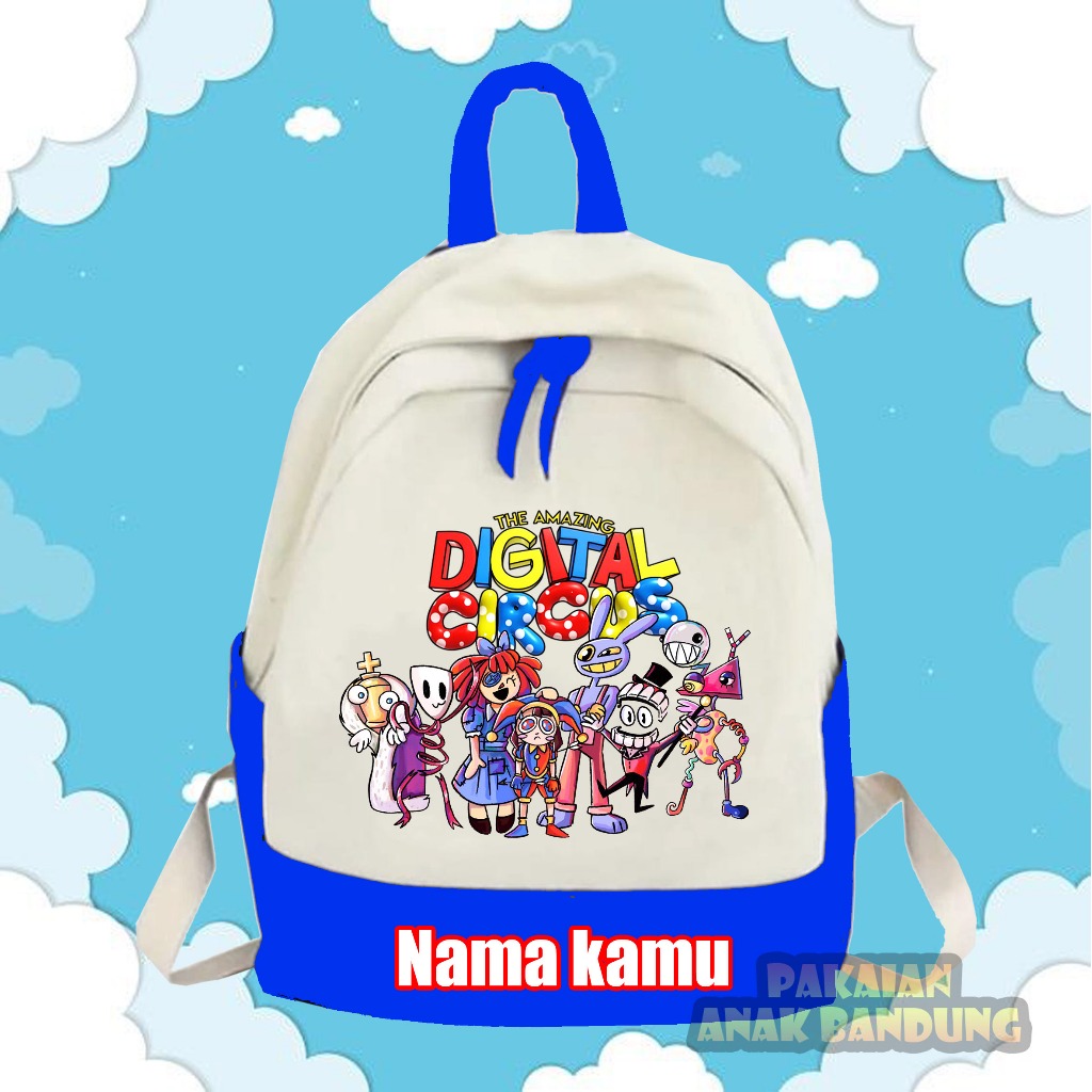 Jual TAS ANAK RANSEL DIGITAL CIRCUS FREE NAMA | Shopee Indonesia