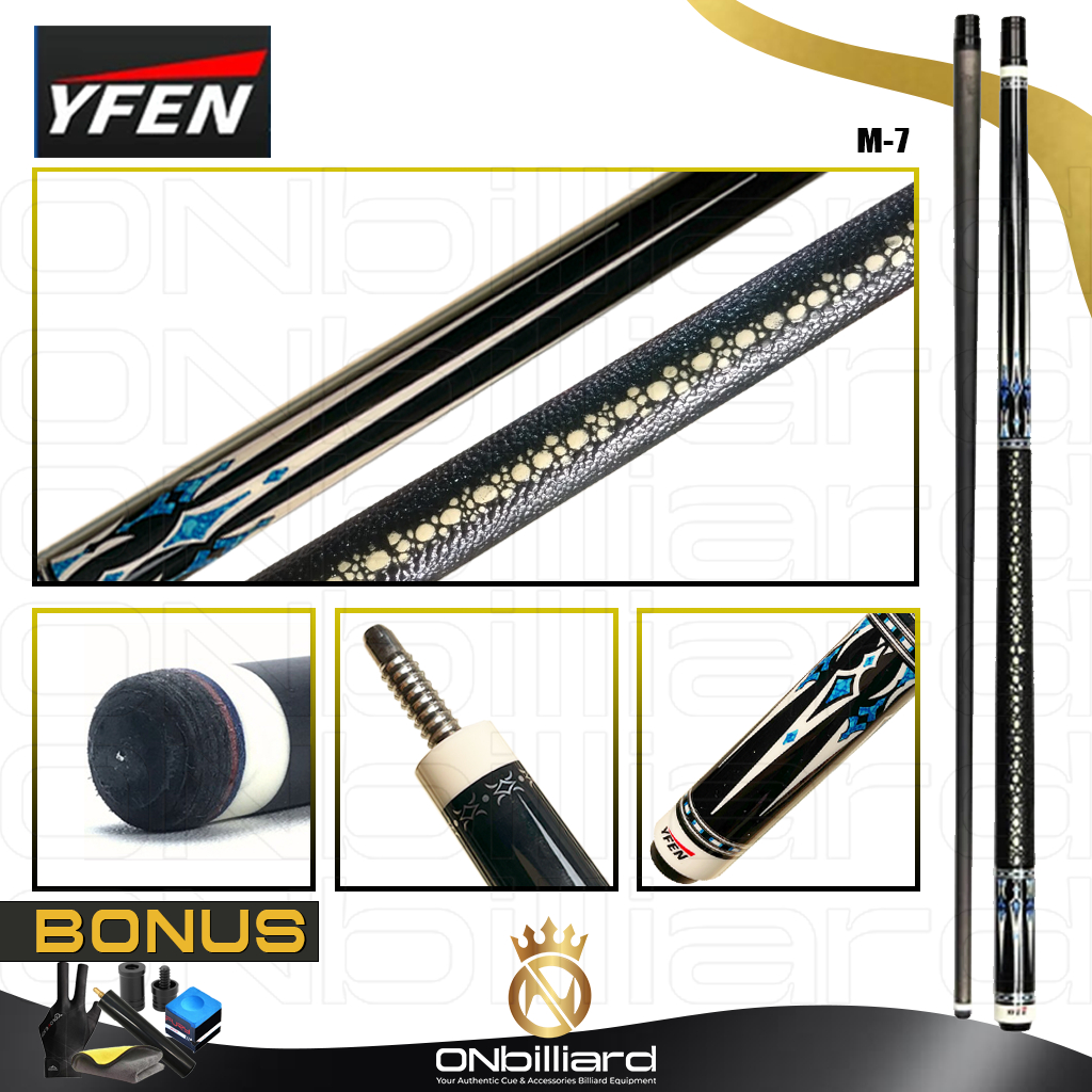 Jual Stick Billiard Carbon YFEN Cue Leather Grip Stik Play M7 | Shopee ...
