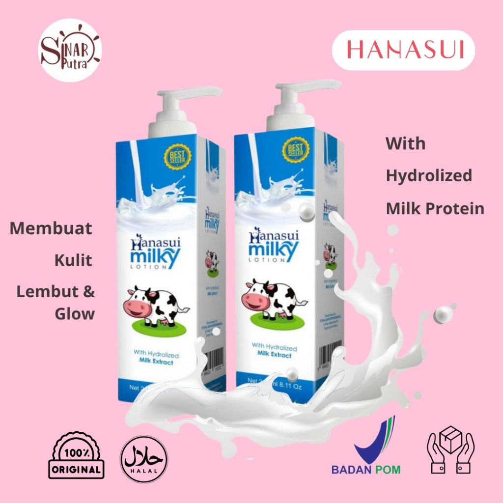 Jual Hanasui Milky Hand Body Lotion 240ml (HBL Milk Susu) | Shopee Indonesia