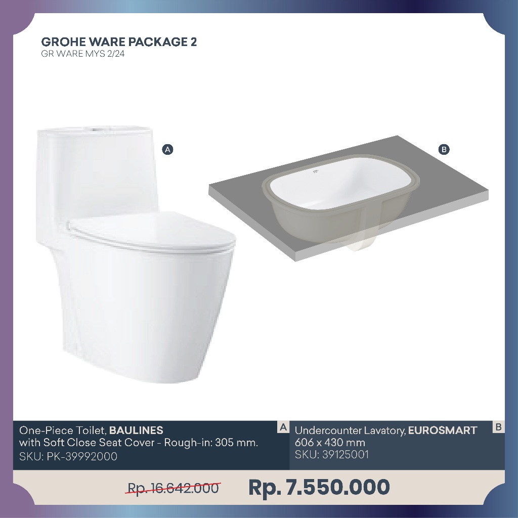 Jual Grohe Ware Package 2 / Grohe Paket Kamar Mandi 2 | Shopee Indonesia