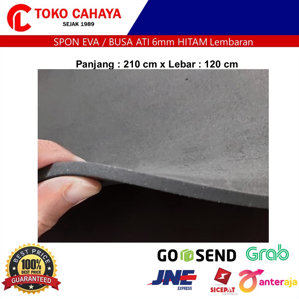 Jual Tren Kekinian Spon Eva Sponge Busa Ati Spon Karet 6mm Hitam Putih ...