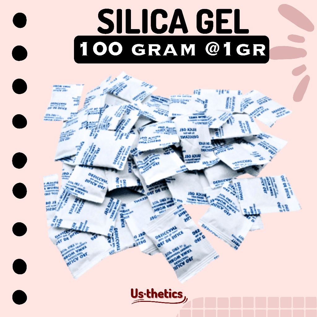 Jual (100gr) Silica Gel 1gr 2gr 5gr silika gel top dry Natural alami Food Grade sachet 1 2 5 ...