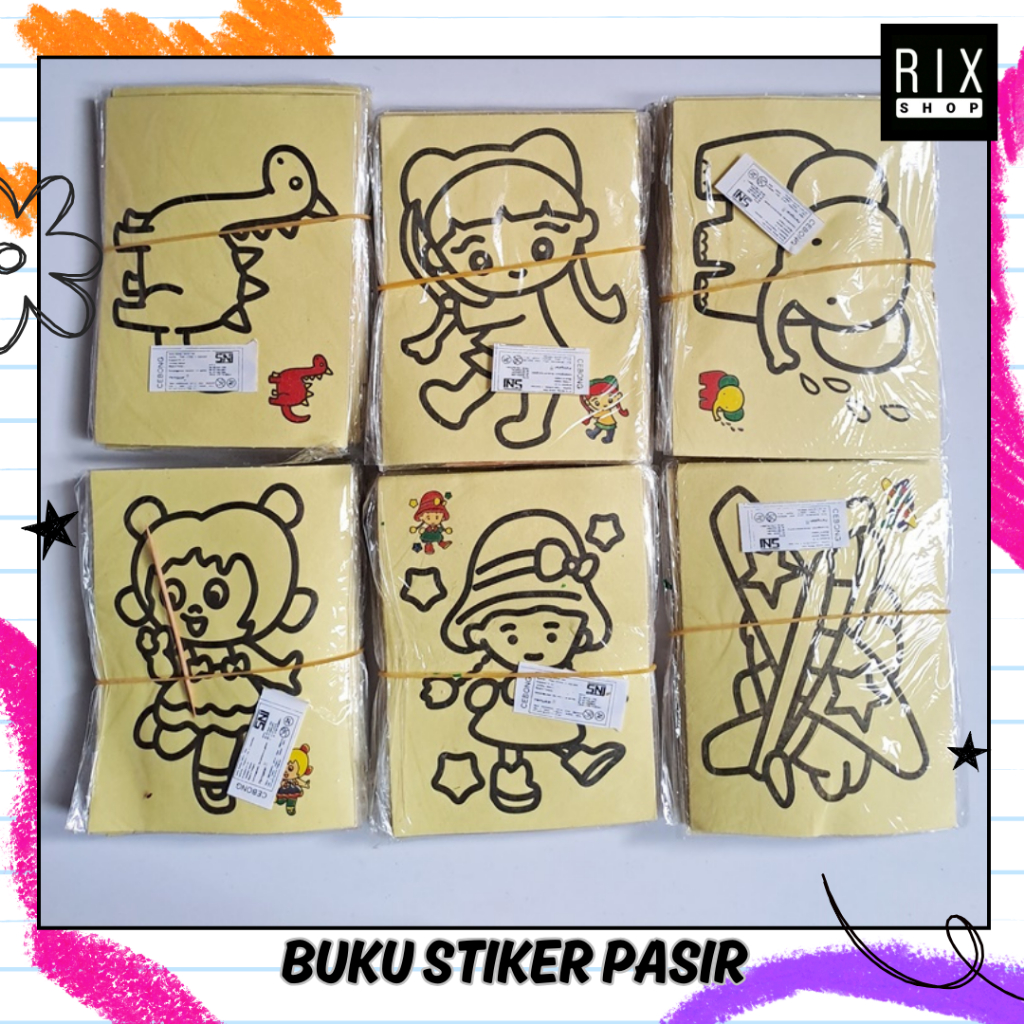 Jual RIX Mainan Buku Stiker Pasir - DIY Menempel Pasir / Diy Sand Art ...