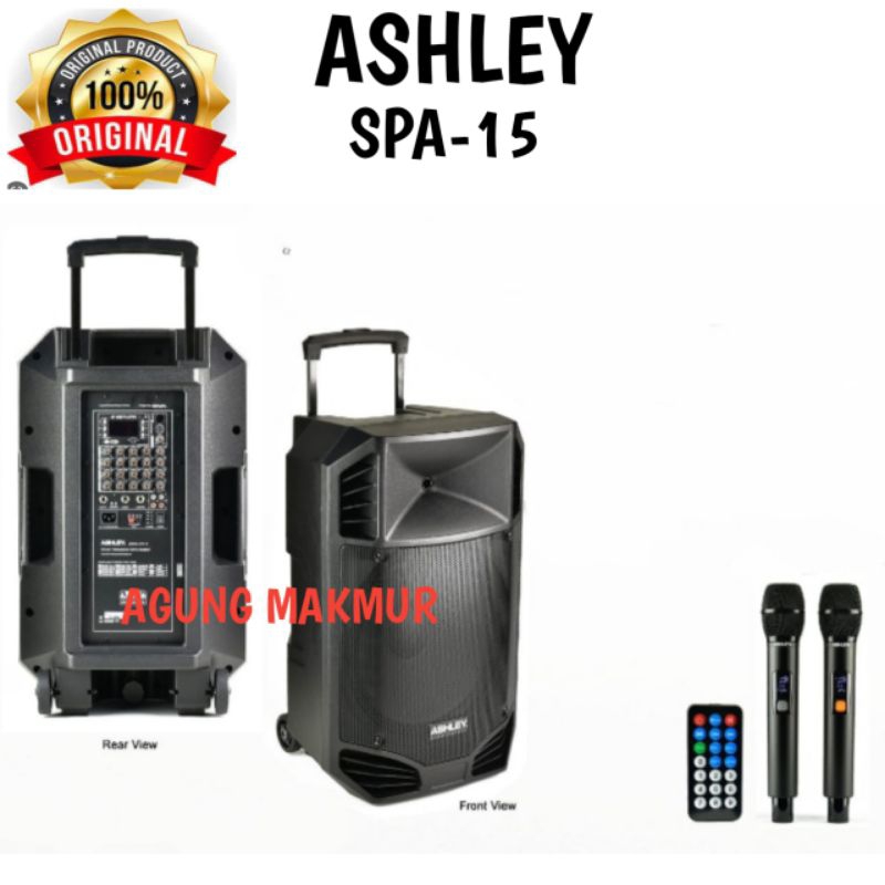 Jual Speaker Aktif Portable ASHLEY SPA-15 Original 15 Inch Trolley Meeting Speaker 400 WATT ...