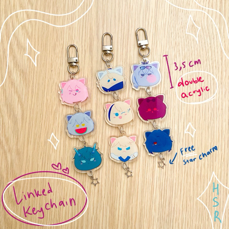 Jual HSR Linked Keychain | Stellaron Hunter, Landau Family, Astral ...