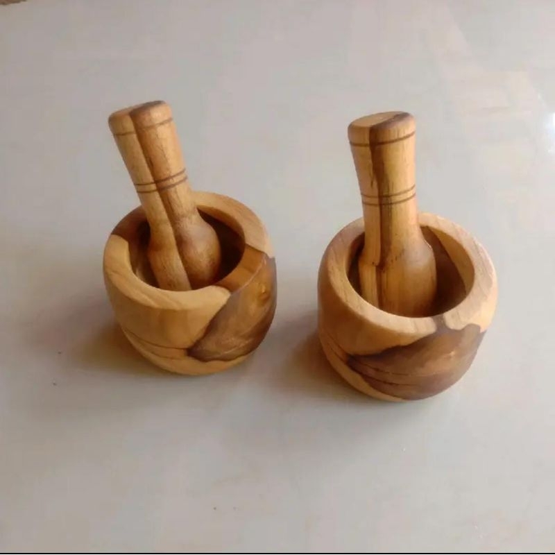 Jual Lumpang mini kayu jati + alu/penumbuh kitchenware | Shopee Indonesia