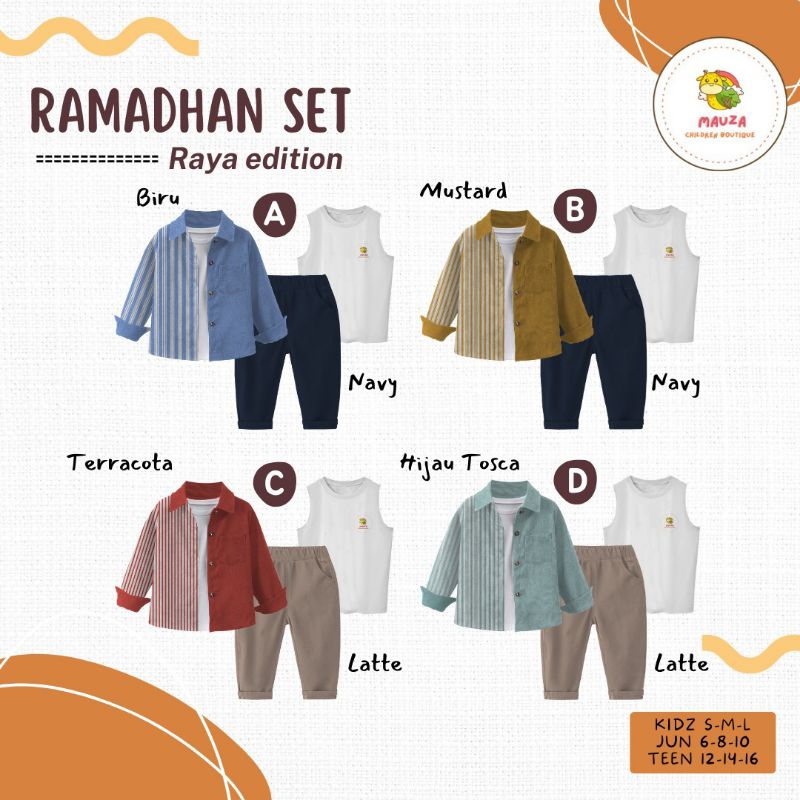 Jual KEMEJA RAMADHAN SET RAYA EDITION BY MAUZA | Shopee Indonesia