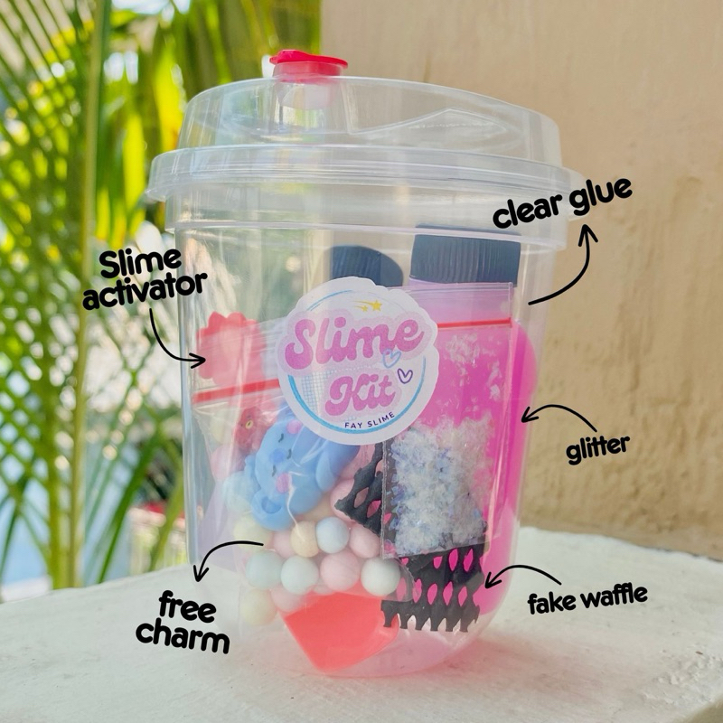 Jual Slime kit cup gelas | slime kit murah | paket membuat slime ...