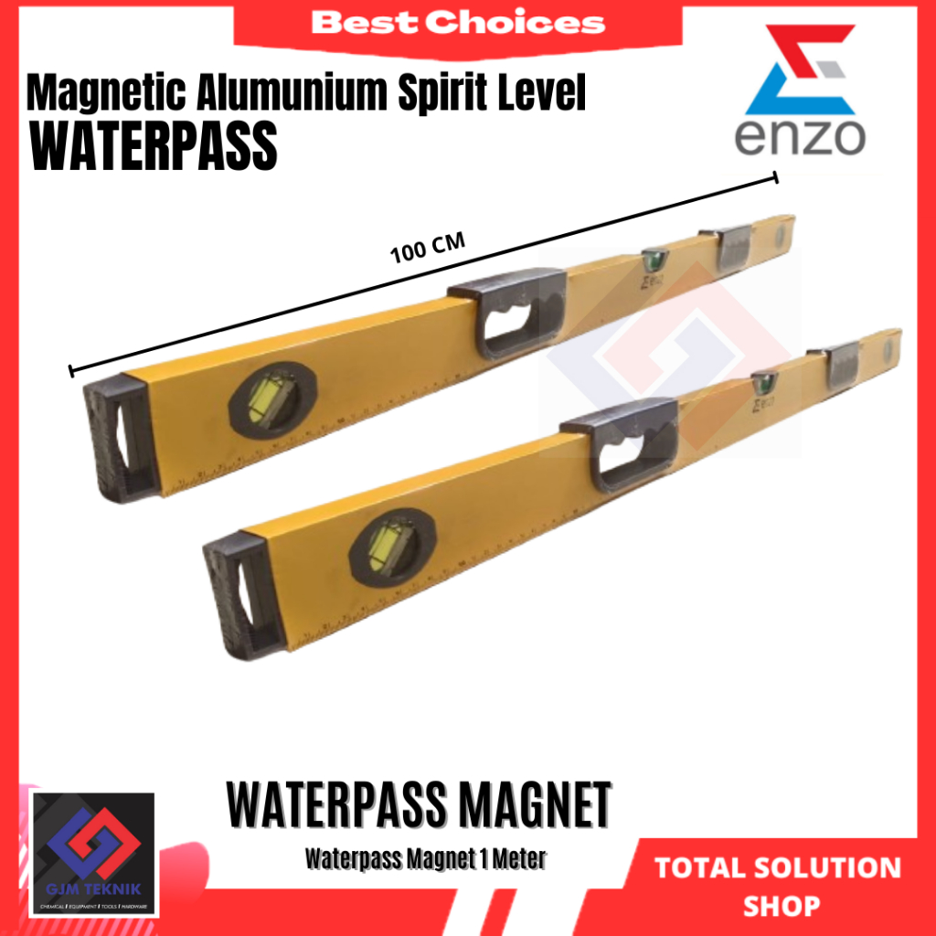 Jual 100cm WATERPASS WATERPAS ALUMINIUM MAGNET 40" 1M 1 100 CM ENZO ...