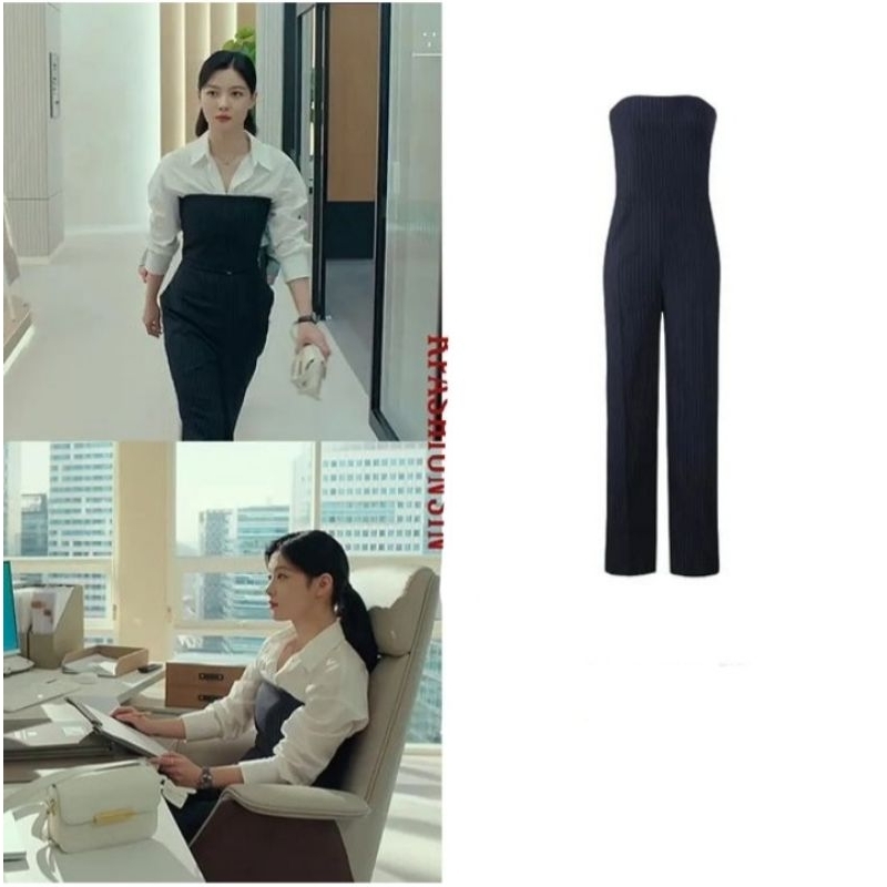 Jual K-Drama Outfit Do Do Hee My Demon - Stripes Bustier Jumpsuit ...