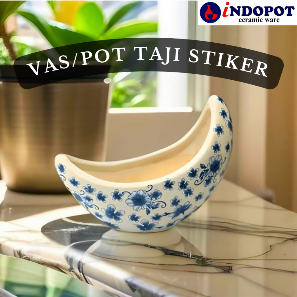 Jual Vas Pot Keramik Model Taji Stiker bisa untuk dekorasi rumah ...