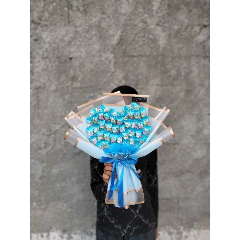 Jual (SUDAH TERMASUK BOX PACKING) BUKET YUPI || buket permen yupi love ...