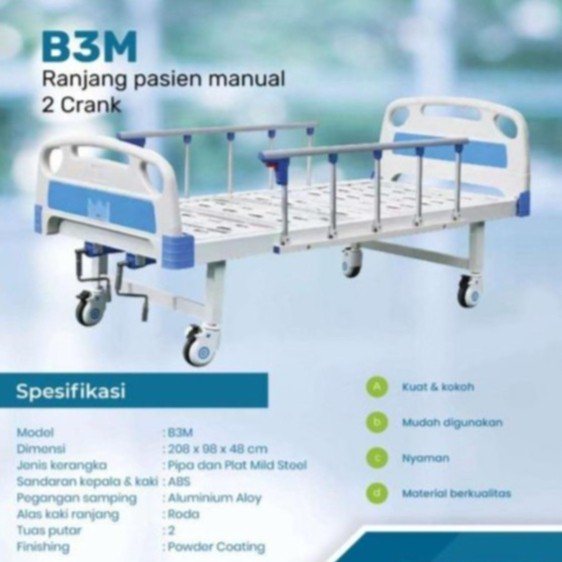 Jual Bed Pasien 2 Crank ABS B3M - GTT Manual | Shopee Indonesia