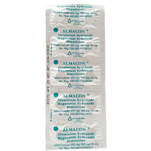 Jual ALMACON TAB 100S (1 STRIP = 10 TABLET) | Shopee Indonesia