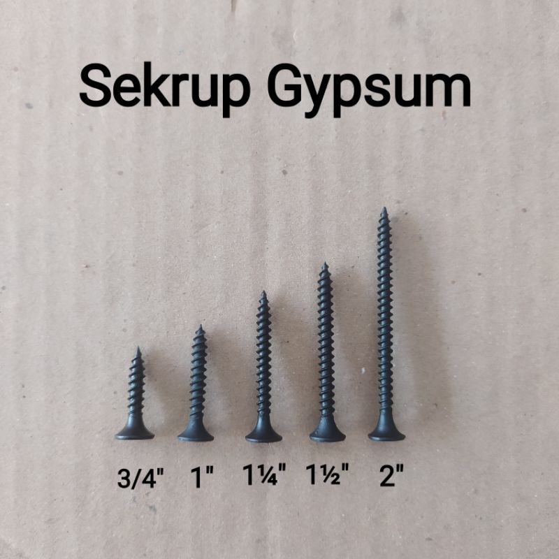 Jual Sekrup Gypsum 3/4" 1" 1 1/4" 1 1/2" 2" / Skrup Gipsum 6x1 6x2 6x3/4 / Drywall Screw / Scrup ...