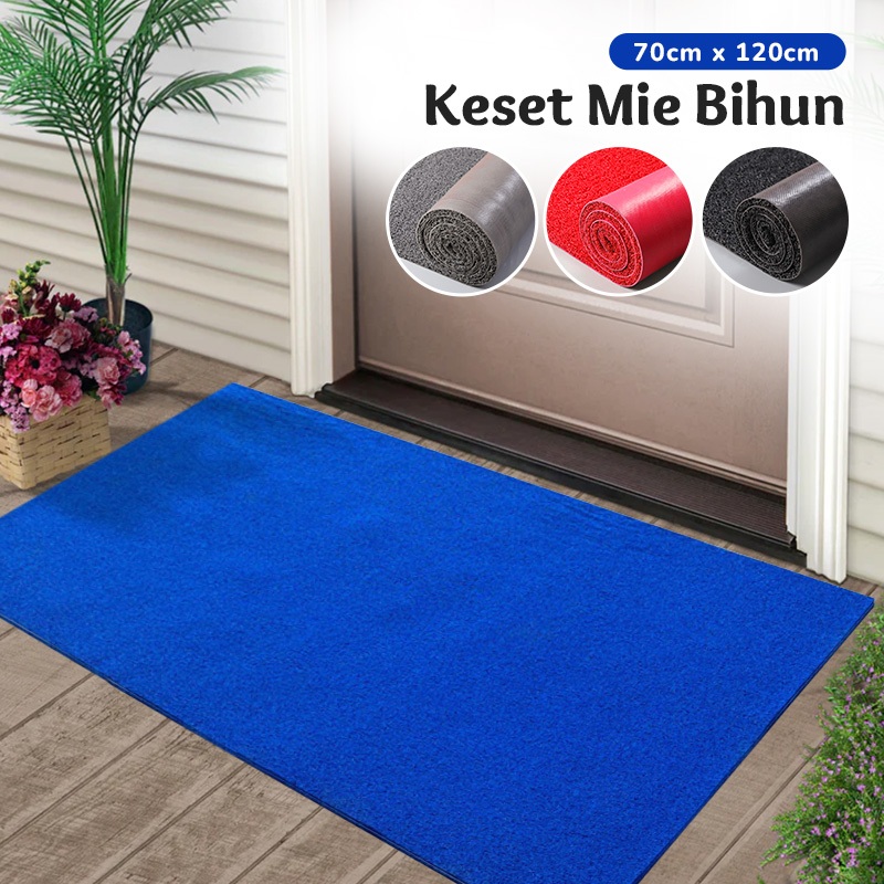 Jual PROMO!! Keset Kaki Lantai Bihun Polos Tebal 120x70cm Besar Karpet ...