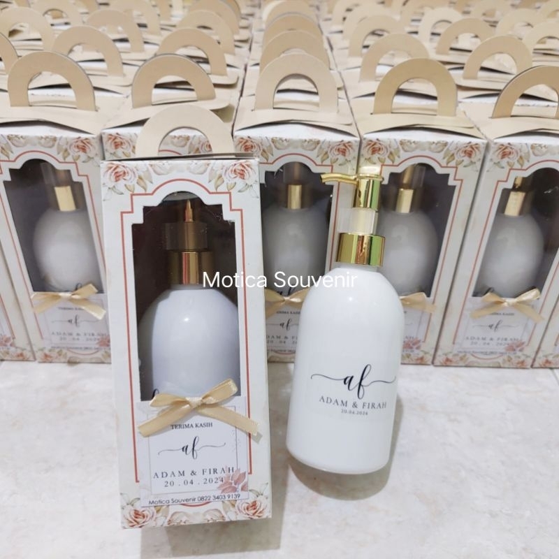 Jual Souvenir Botol Dispenser Pump Sabun Sablon Luxury Aesthetic Mika ...