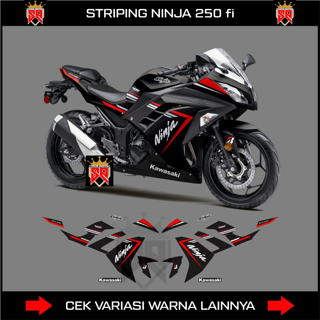 Jual STRIPIG STICKER LIST BODY NINJA 350 FI/ KAWASAKI NINJA FI 250R OLD ...