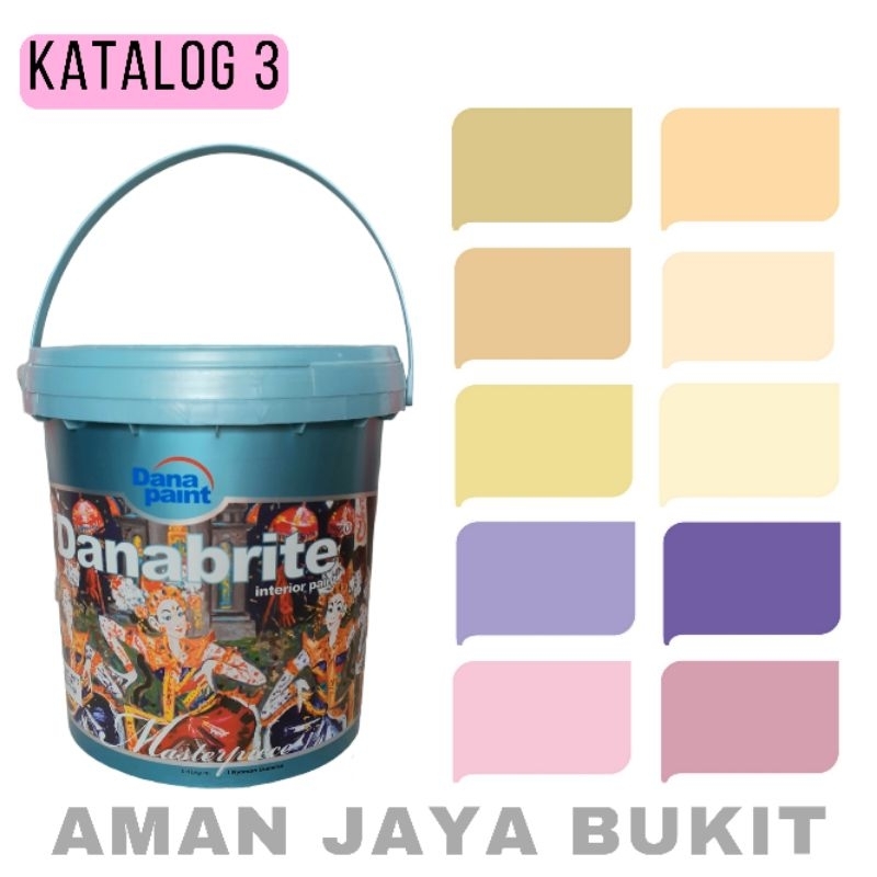 Jual DANABRITE Cat Tembok Interior Galon 5kg Ungu Pink Cream Cokelat ...